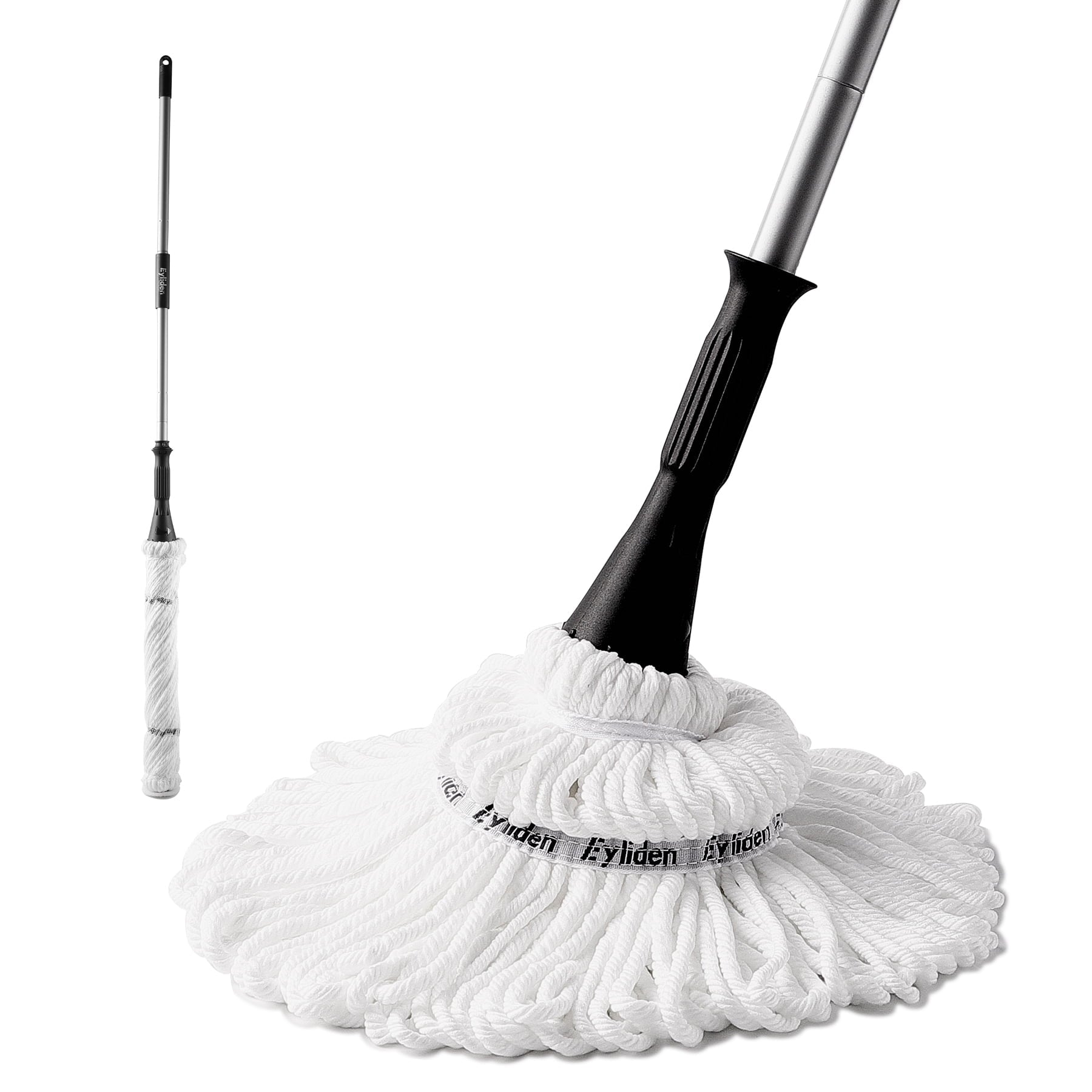 Eyliden Twist Mop Dust Mops Washing Mop with 2 Removable Twist Heads