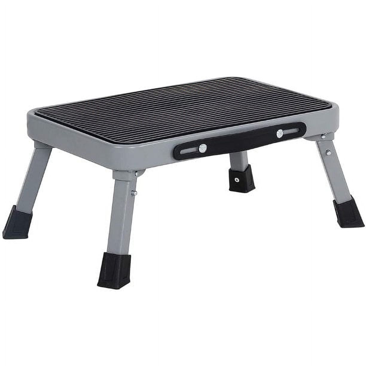 Eyliden Non-Slip Step Stool, Rubber Platform Steel 1-Step Ladder, Stur